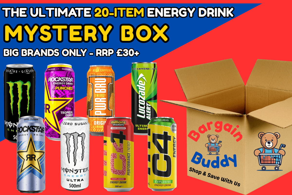 Ultimate Mystery Energy Drinks Box - Monster Energy, C4, Lucozade & Mo ...
